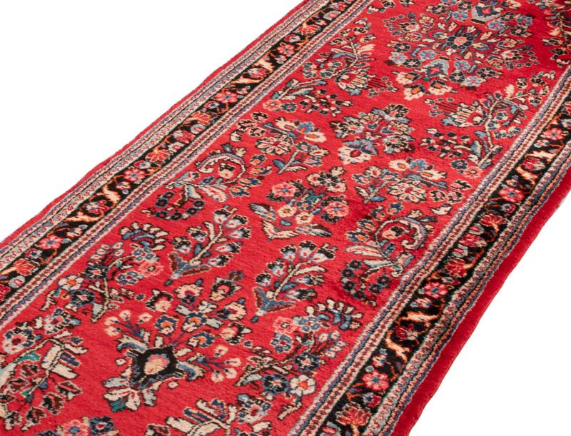 Vintage Persian Sarouk Long Runner Rug - Kebabian's Rugs