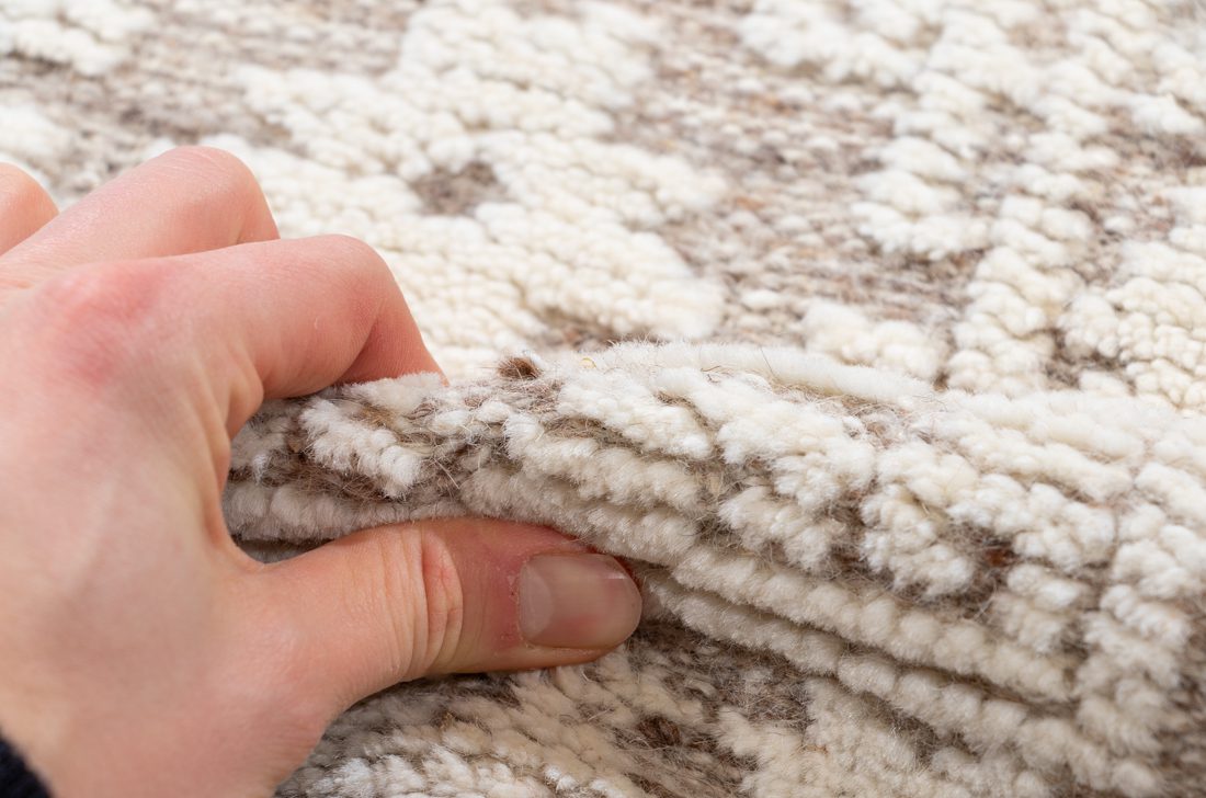Essential Wool Chic Boho Tribal Design Natural Undyed Wool Rug ...