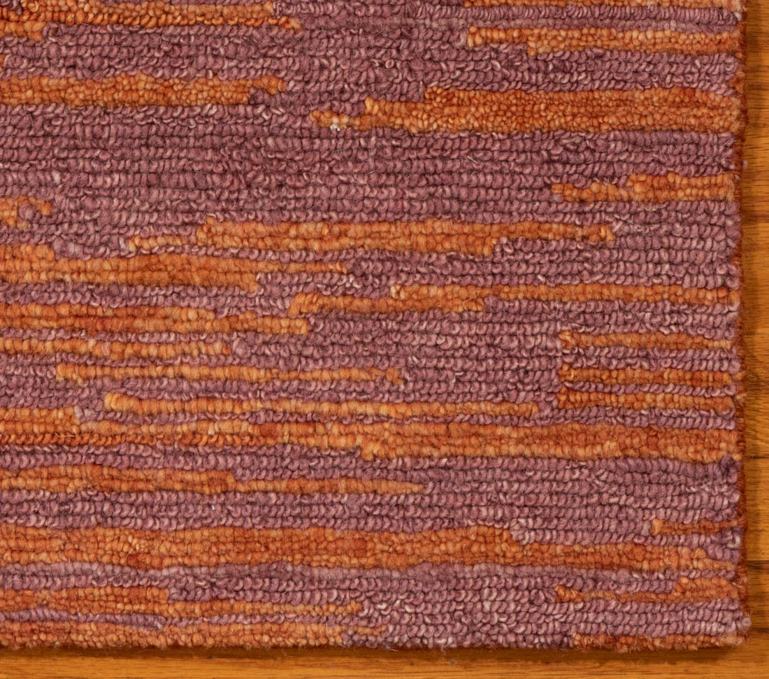 Essential Wool Knotted Loop Cut Rouge/Rusty Orange Rug - Kebabian's Rugs